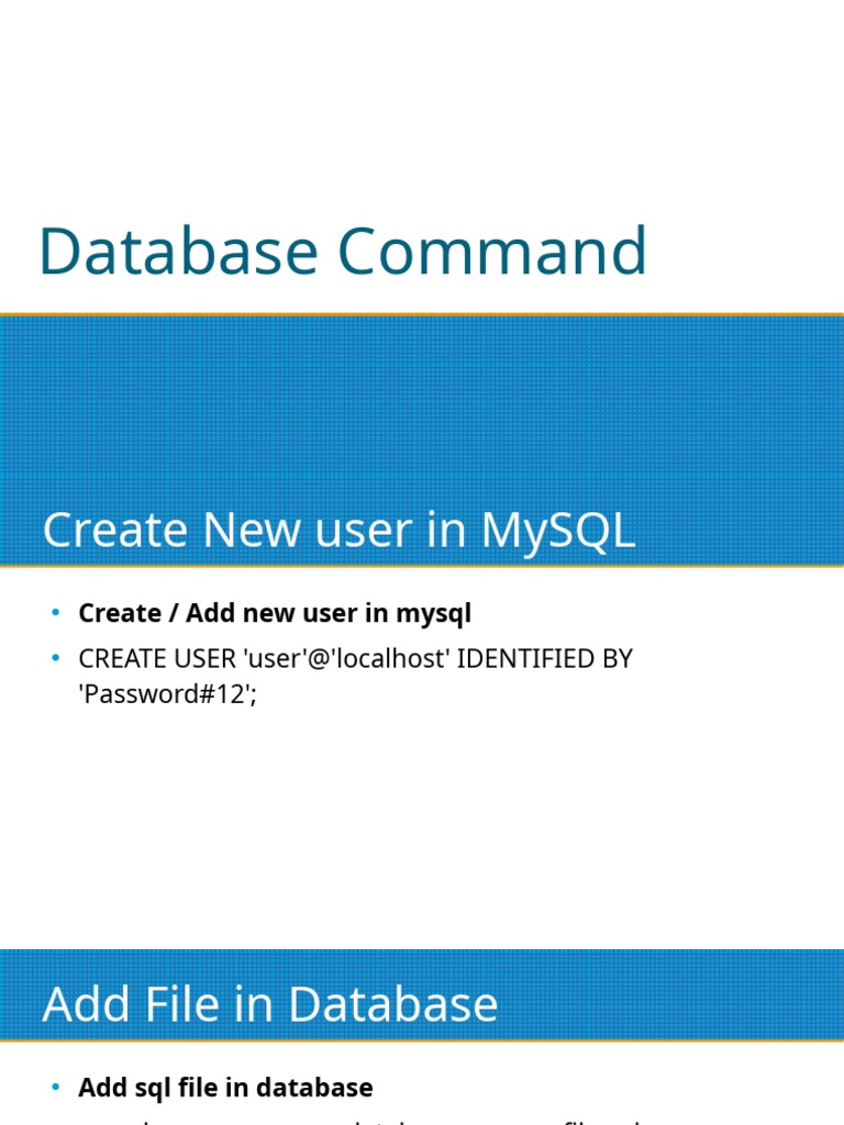 Database Command | PDF