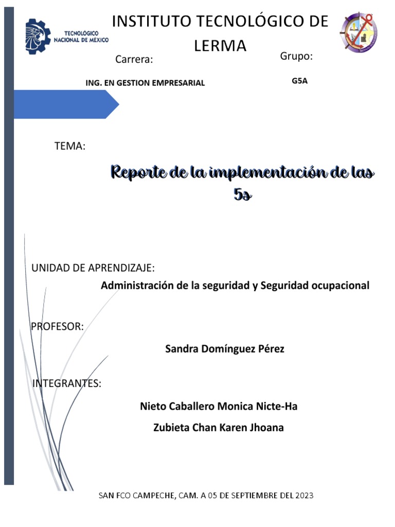 Reporte de La 5s | PDF