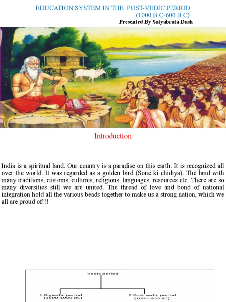 Post-Vedic Education System Overview | PDF | Vedas | Indian Religions