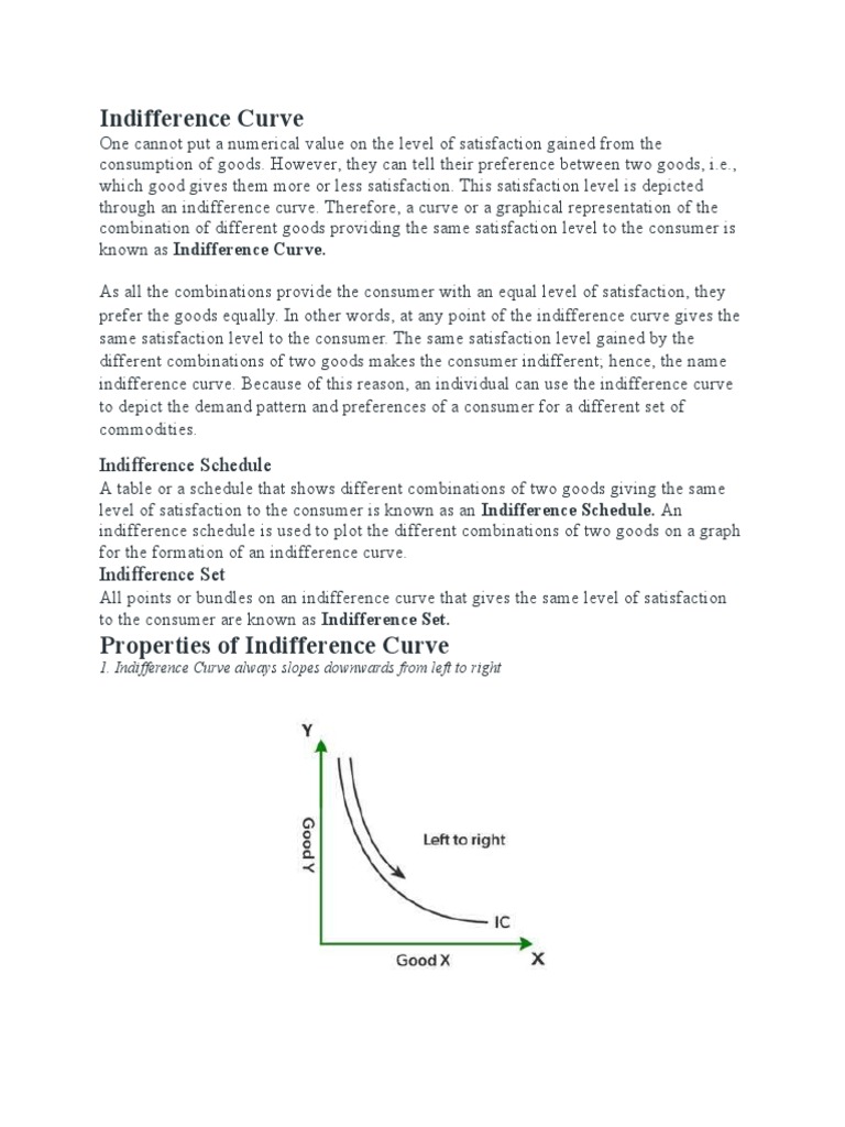 Indifference Curve | PDF | Utility | Consumers