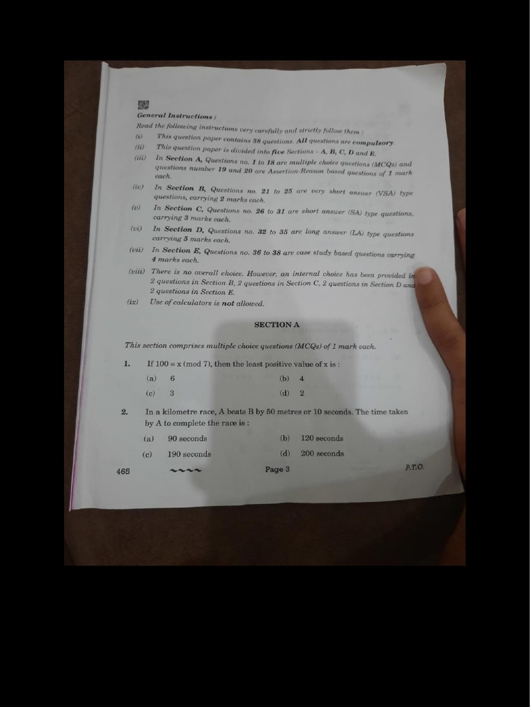 Class Xii Applied Maths Compartment Paper 2022-23 (Held On 17-07-2023) | PDF