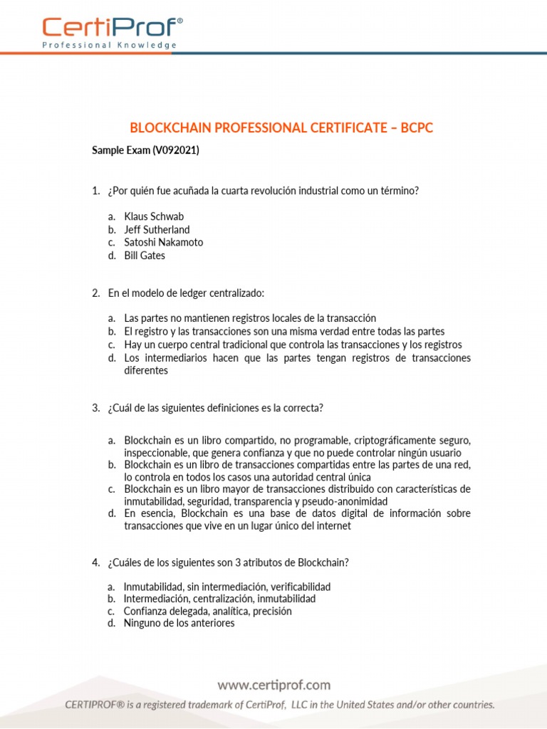 Sample Exam BCPC (v092021) SP | PDF | Informática | Ciencias de la Computación