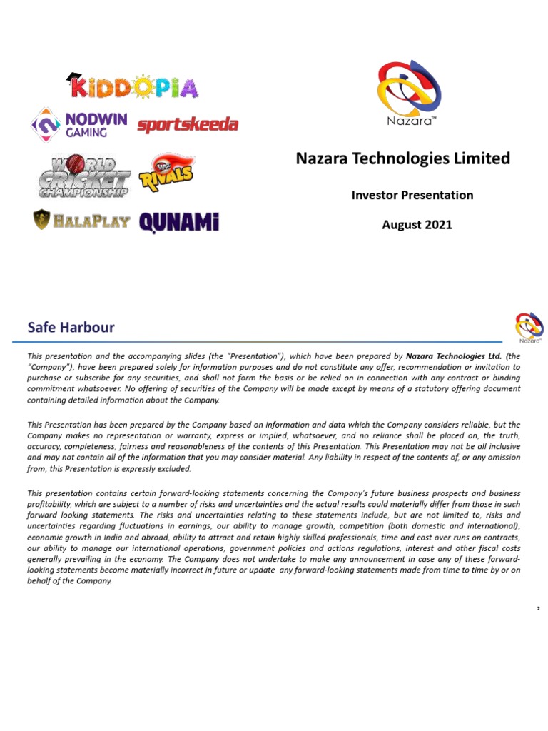 Investor Presentation | PDF | Expense | Subscription Business Model