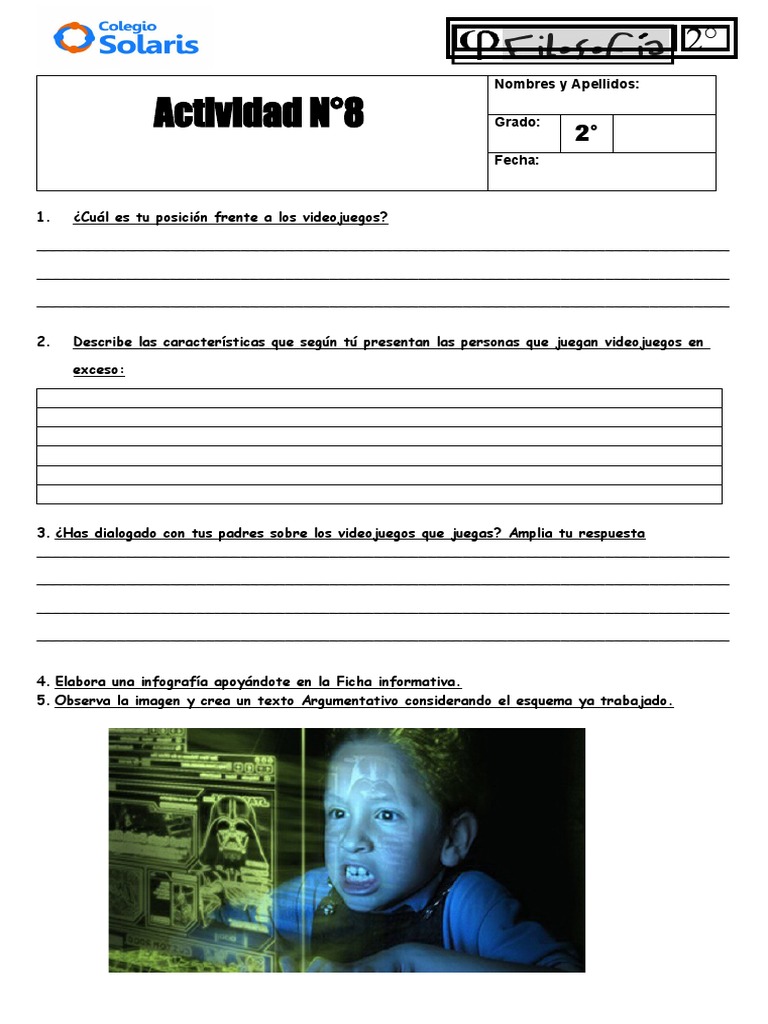 Ficha 8 | PDF | Videojuegos | Violencia