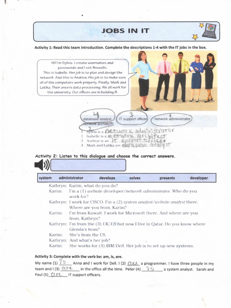 Worksheet About Workplace and Jobs | PDF