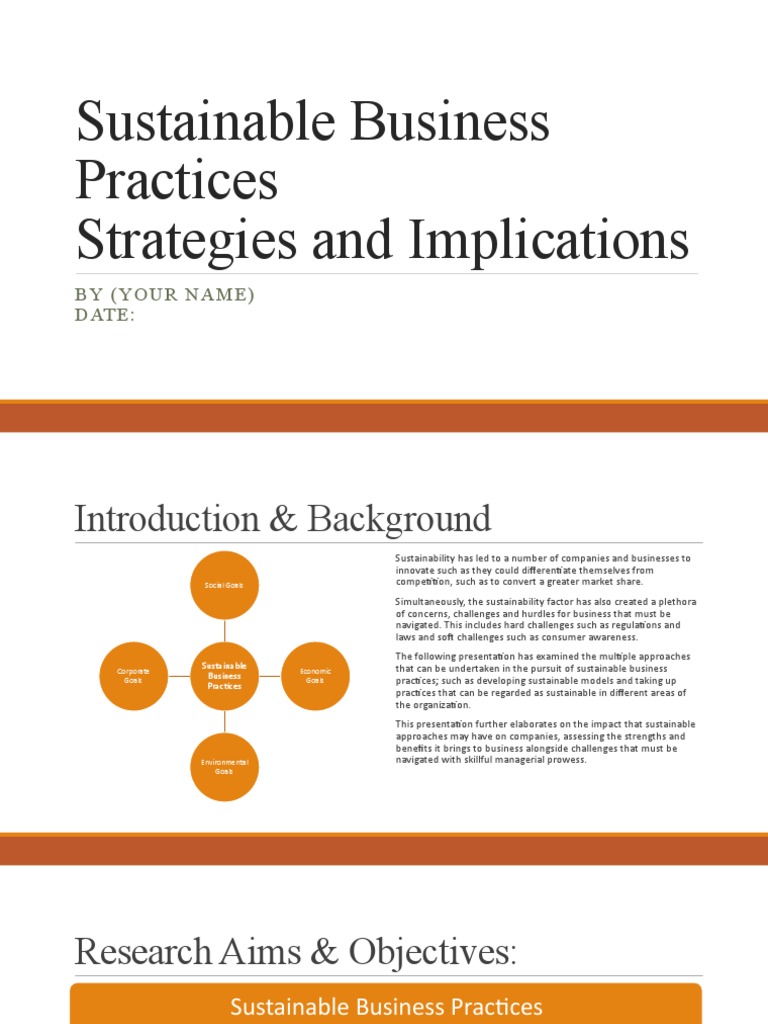 Sustainable Business Practices Overview | PDF | Methodology ...