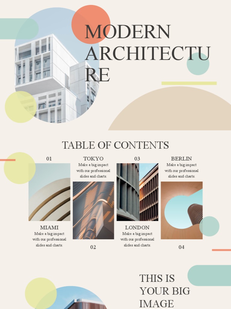 Modern Architecture Geometric Presentation Orange Variant | PDF ...