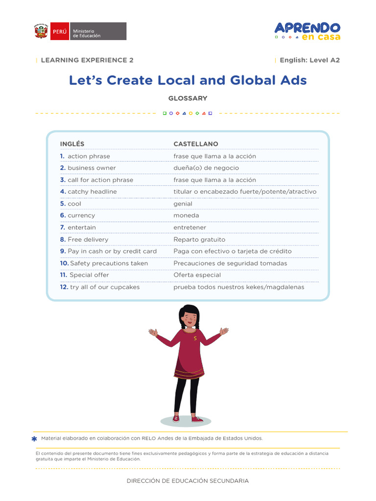 7 CICLO VII (5°) Glosario EDA 2 - A2 | PDF