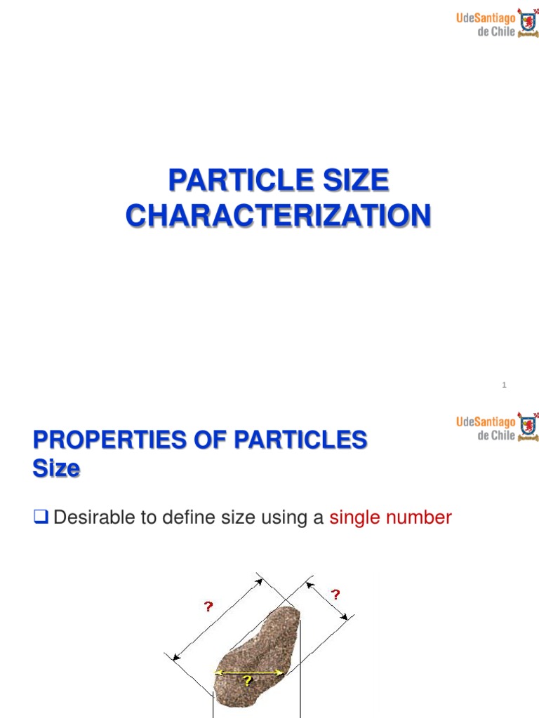 Lecture Particle Size Characterization 2 Pdf Diameter Physics