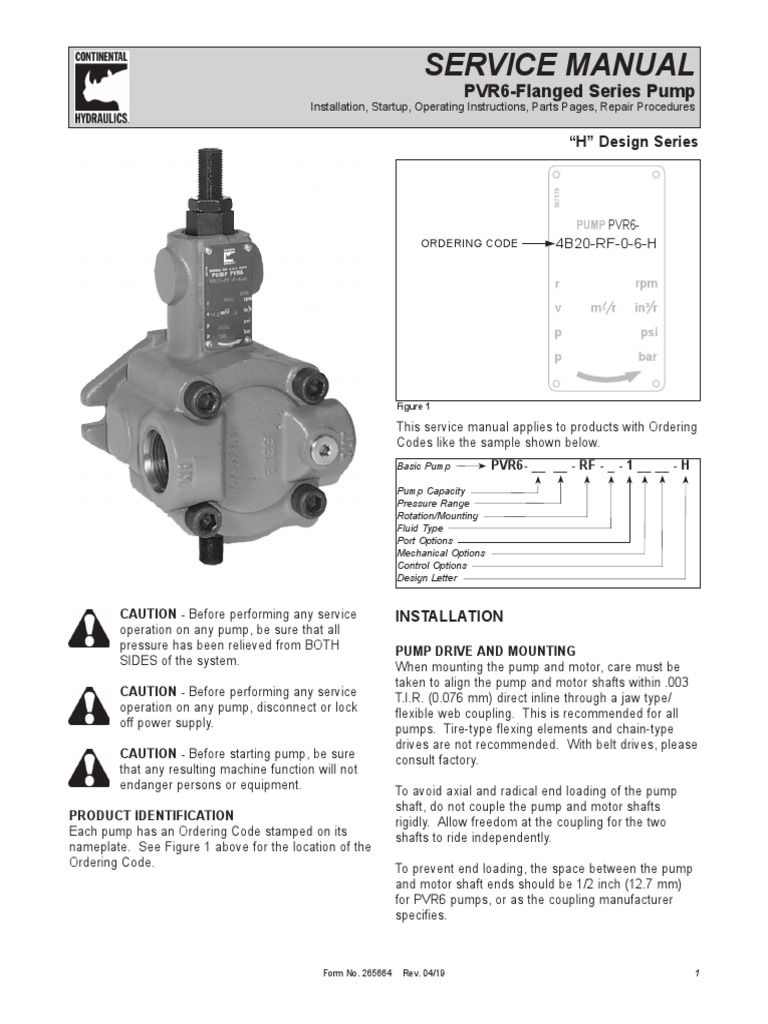 PVR6 Service Manual 265664 REV 04 19 | PDF | Pump | Pipe (Fluid Conveyance)