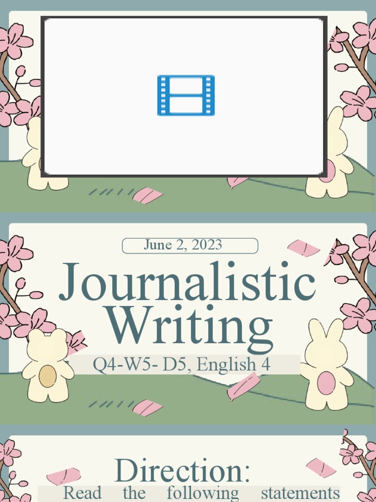 Features of Journalistic Writing | PDF | Newspapers | News