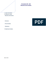 Formulario SCI-201: Resumen del Incidente | PDF