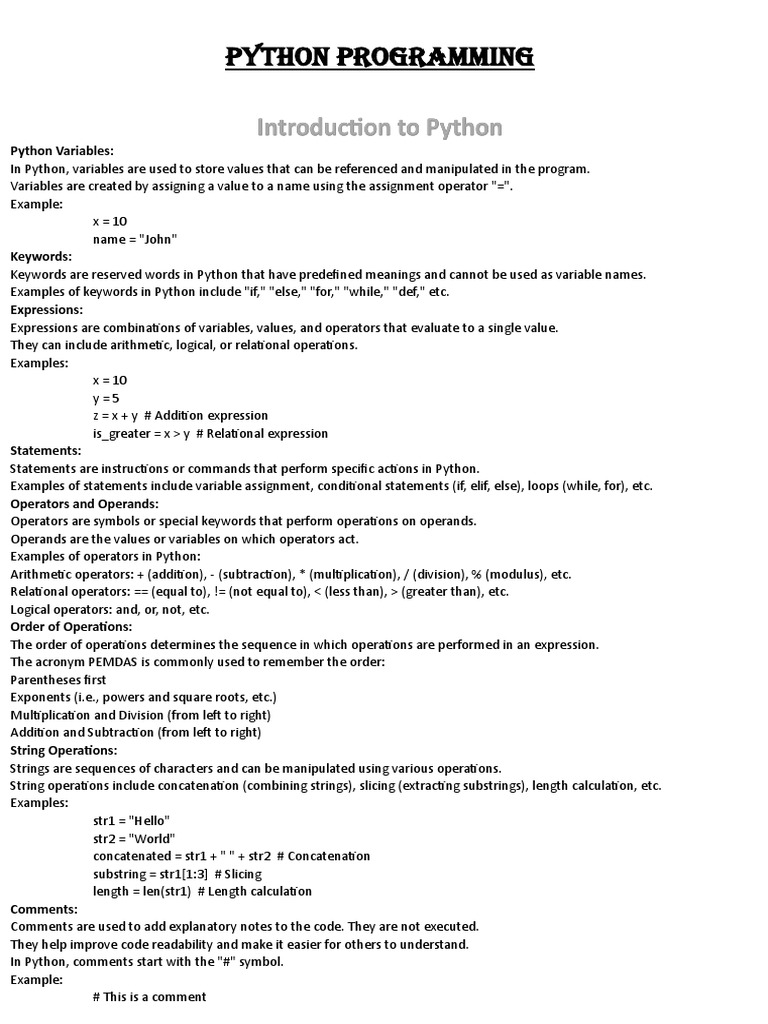 Python Programming (BCAC403) | PDF | Parameter (Computer Programming ... Python Programming (BCAC403) | PDF | Parameter (Computer Programming ...