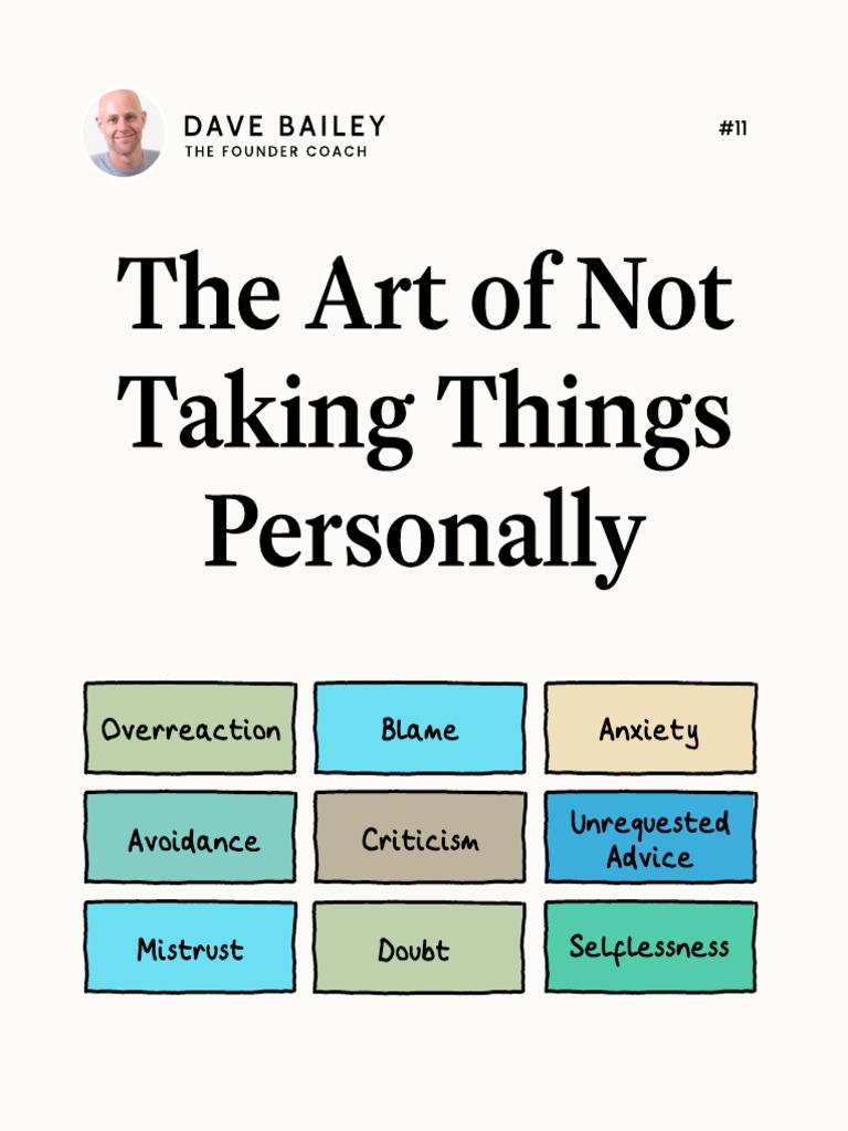 The Art of Not Taking Things Personally 1691676607 | PDF | Anxiety ...