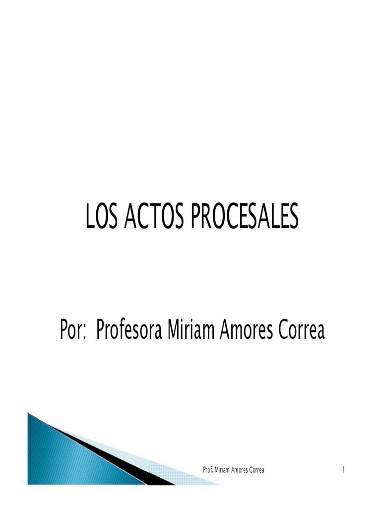 Los Actos Procesales PDF | PDF | Ley procesal | Demanda judicial