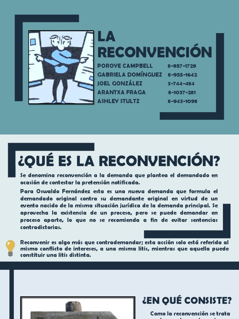 LA RECONVENCIÓN | PDF | Demanda judicial | Caso de ley