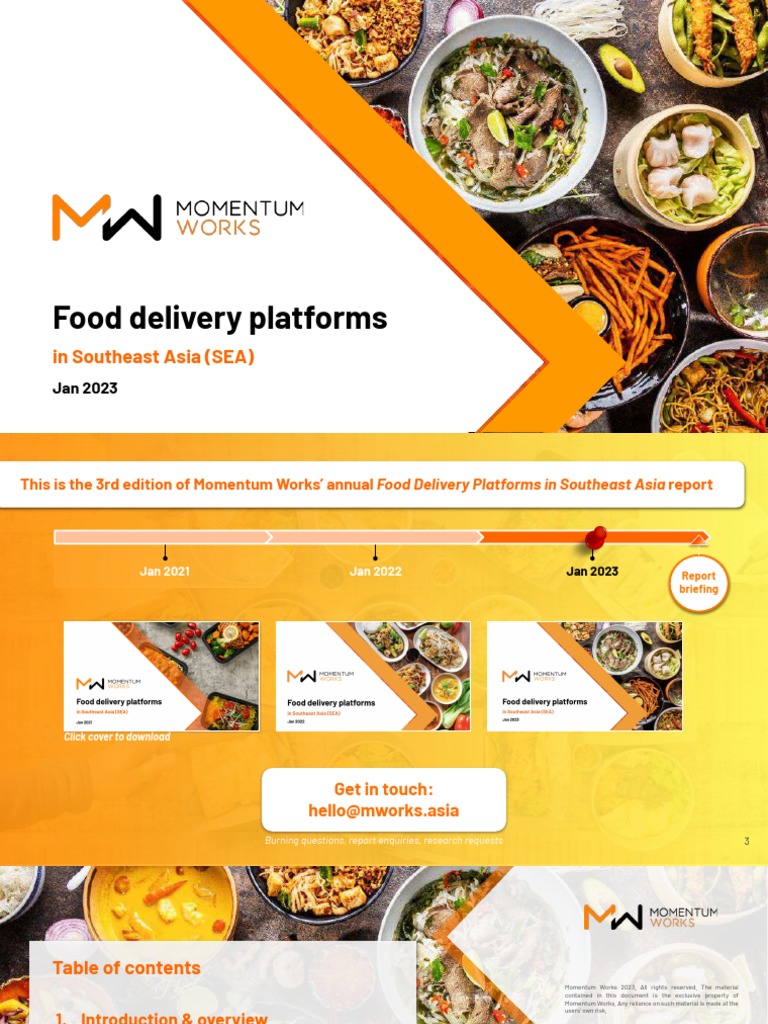 Food Delivery Platforms in Southeast Asia MW Jan 2023 | Download Free ...
