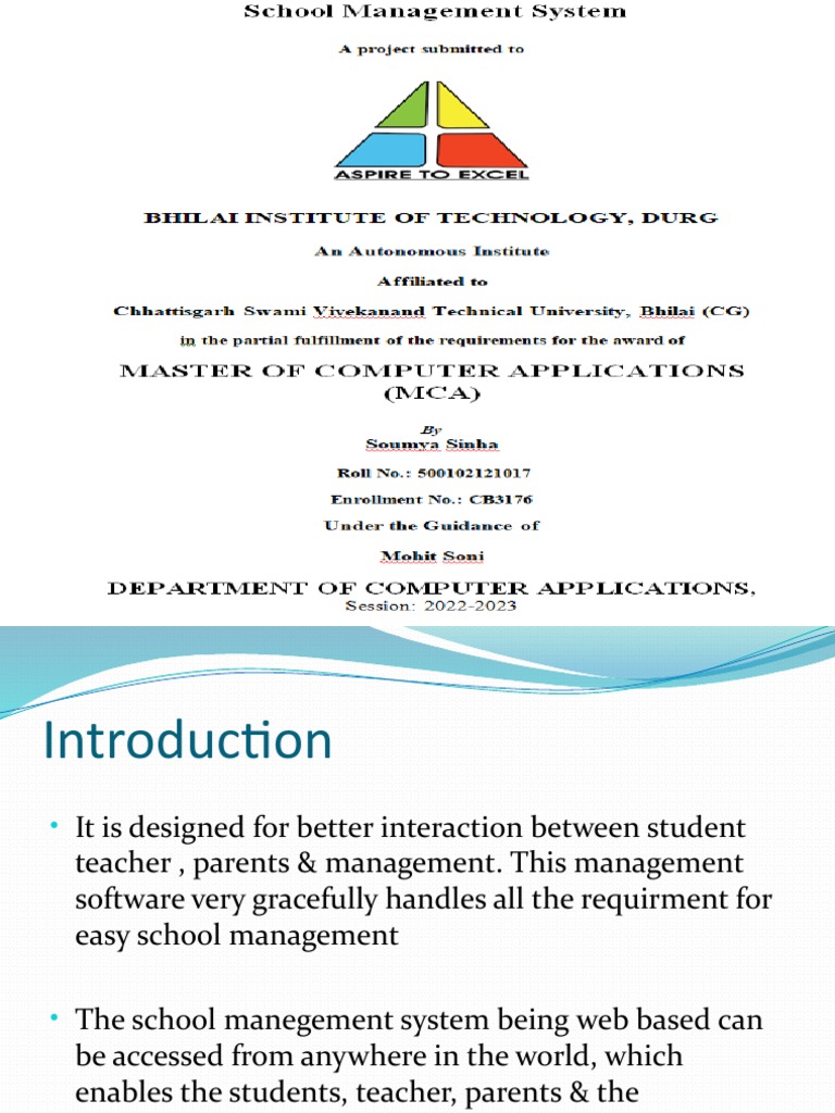 School Management System Soumya - Updated | PDF | Databases | World Wide Web