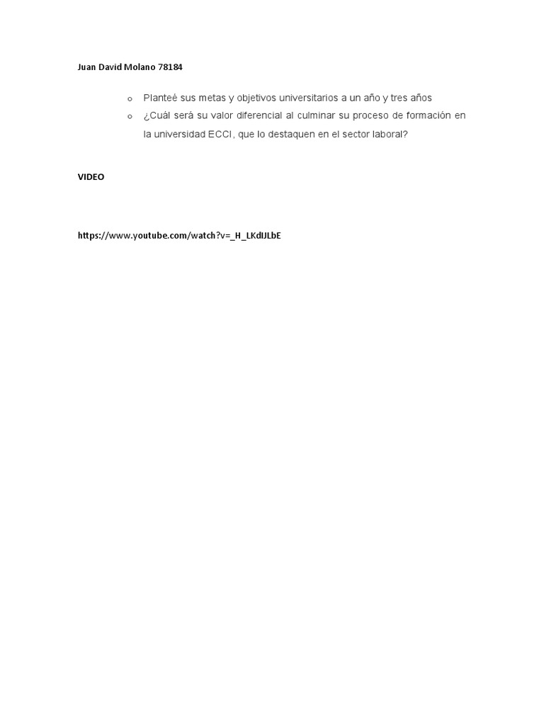 Video Catedra Ecci 2 Corte | PDF | Crecimiento personal y profesional