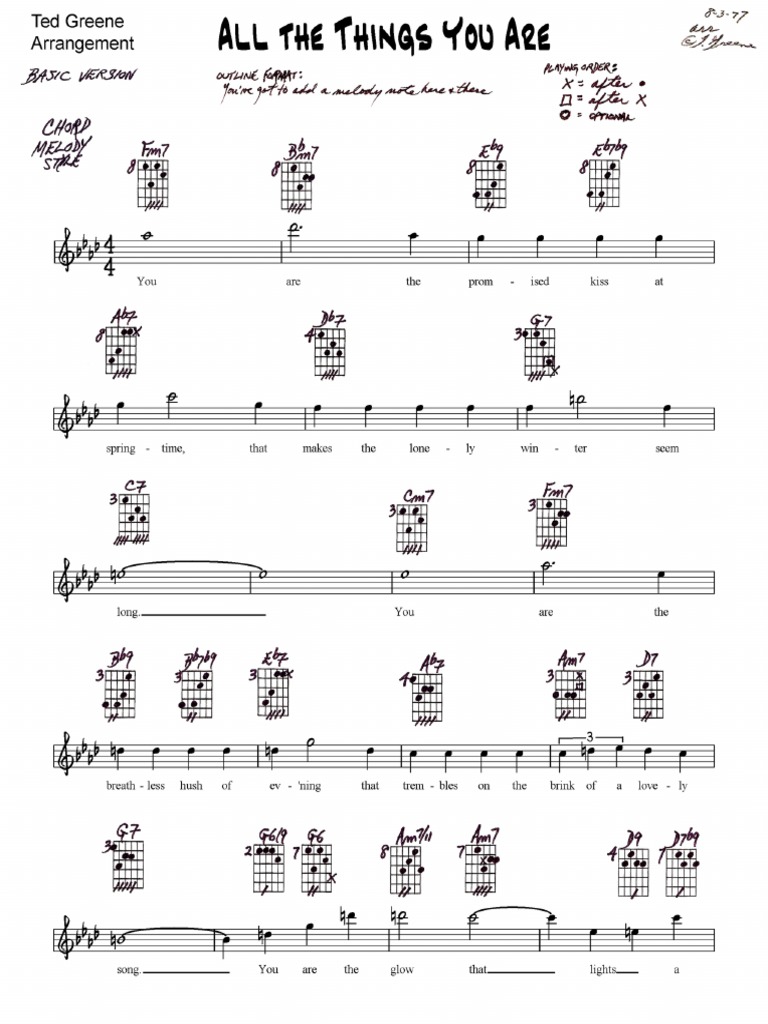 1 AllTheThingsYouAre Basic TG Arr Notes Grids | PDF