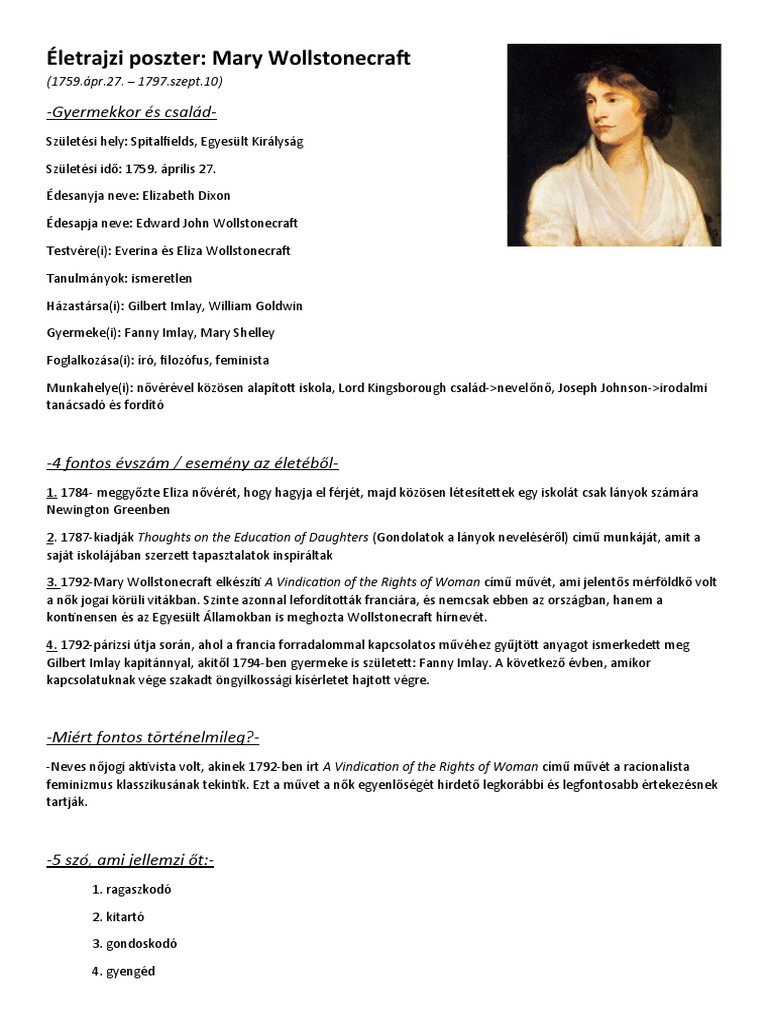 Mary Wollstonecraft | PDF