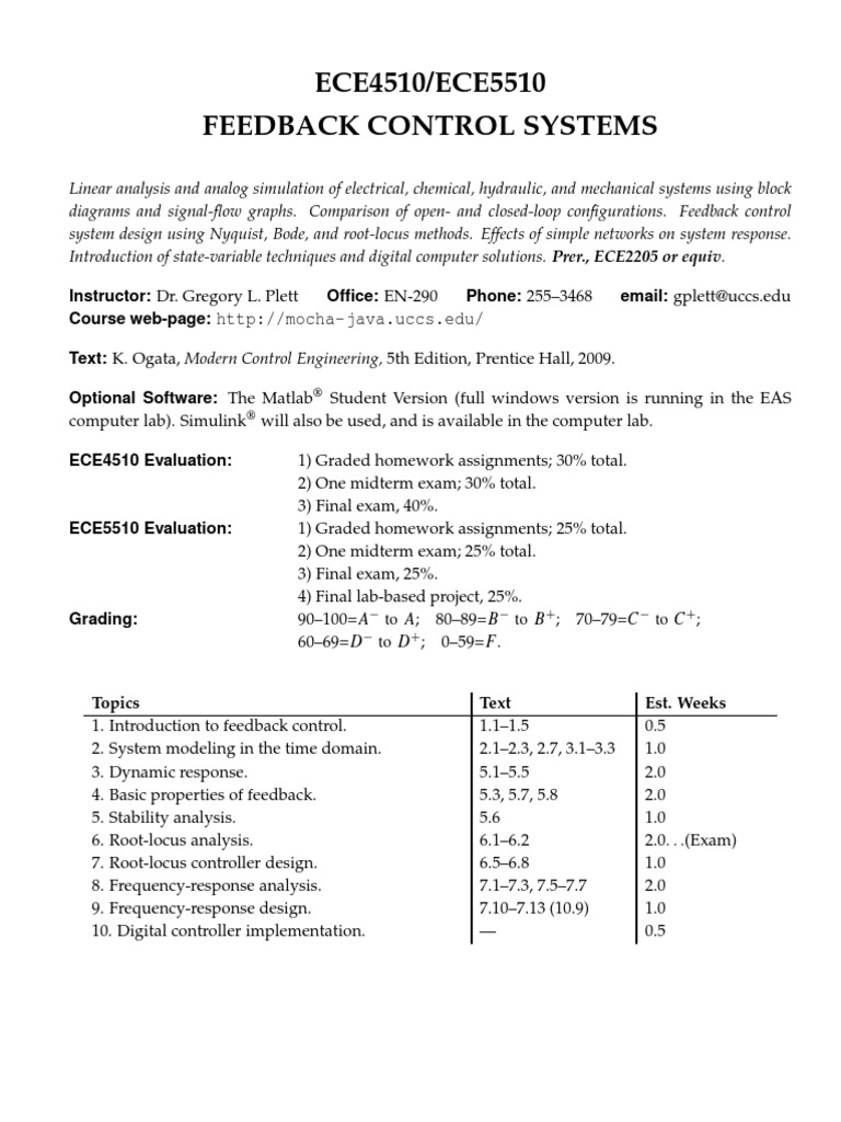 CS Lecture 1 | PDF | Control Theory | Systems Theory CS Lecture 1 | PDF | Control Theory | Systems Theory