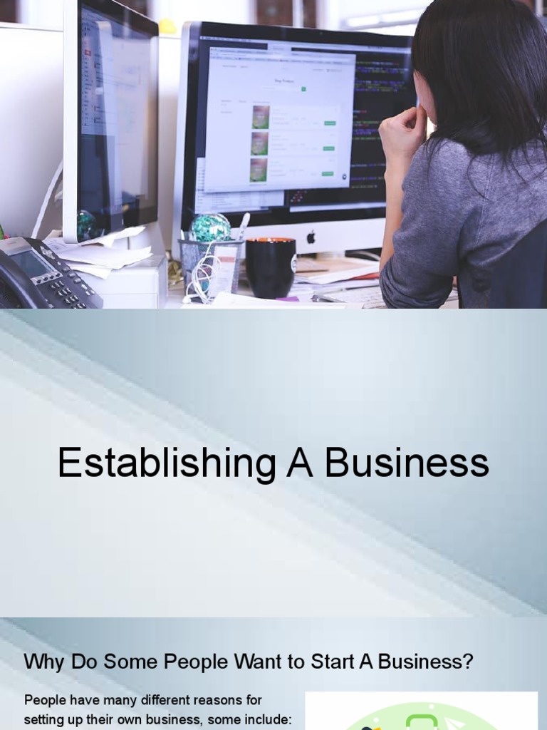 Establishing A Business | PDF | Loans | Entrepreneurship