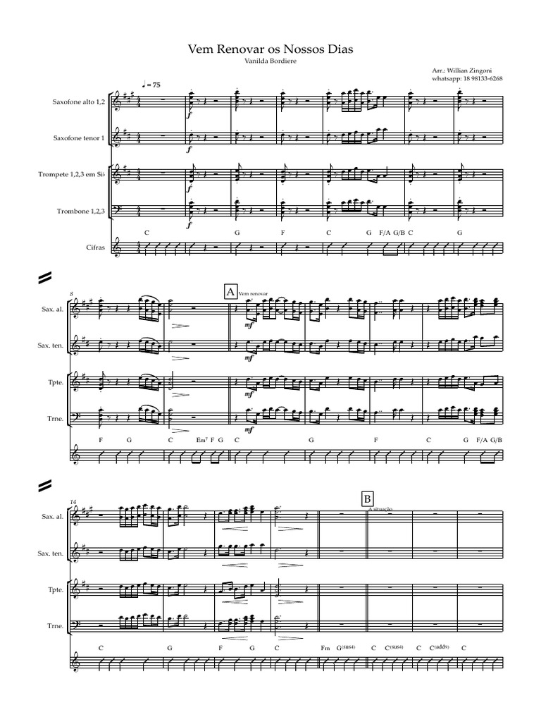 Vem Renovar Os Nossos Dias - Vanilda Bordiere - Grade Geral | PDF