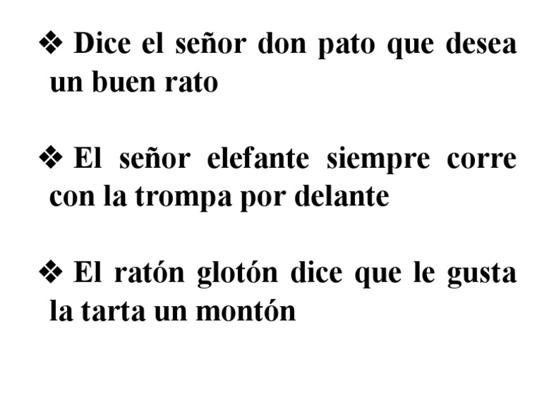 Dice El Señor Don Pato Que Desea Un Buen Rato | PDF