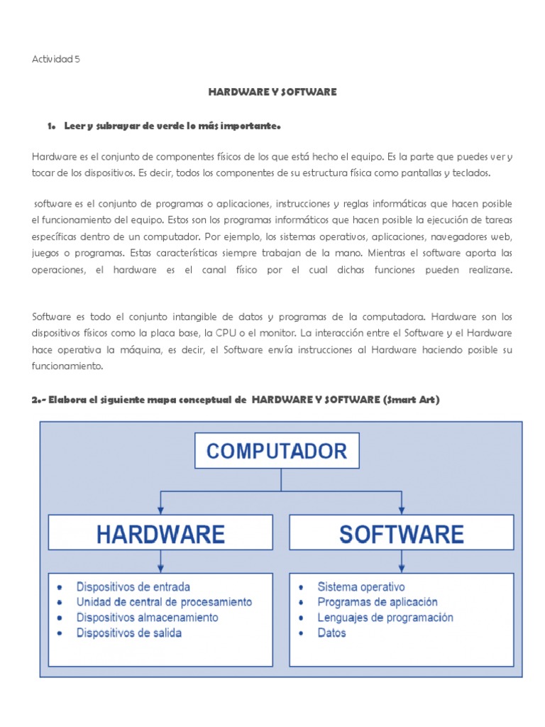 Actividad 5 Hardware y Software | PDF