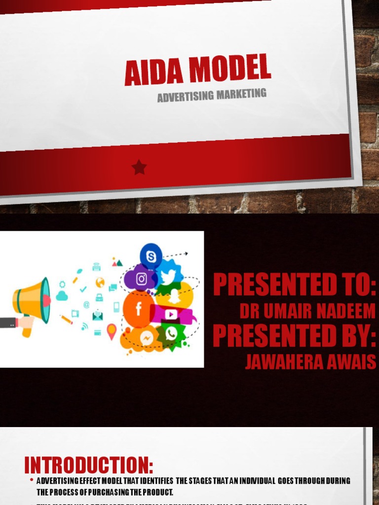 AIDA Model Jawahera Awais | PDF | Business Economics | Promotion And ...