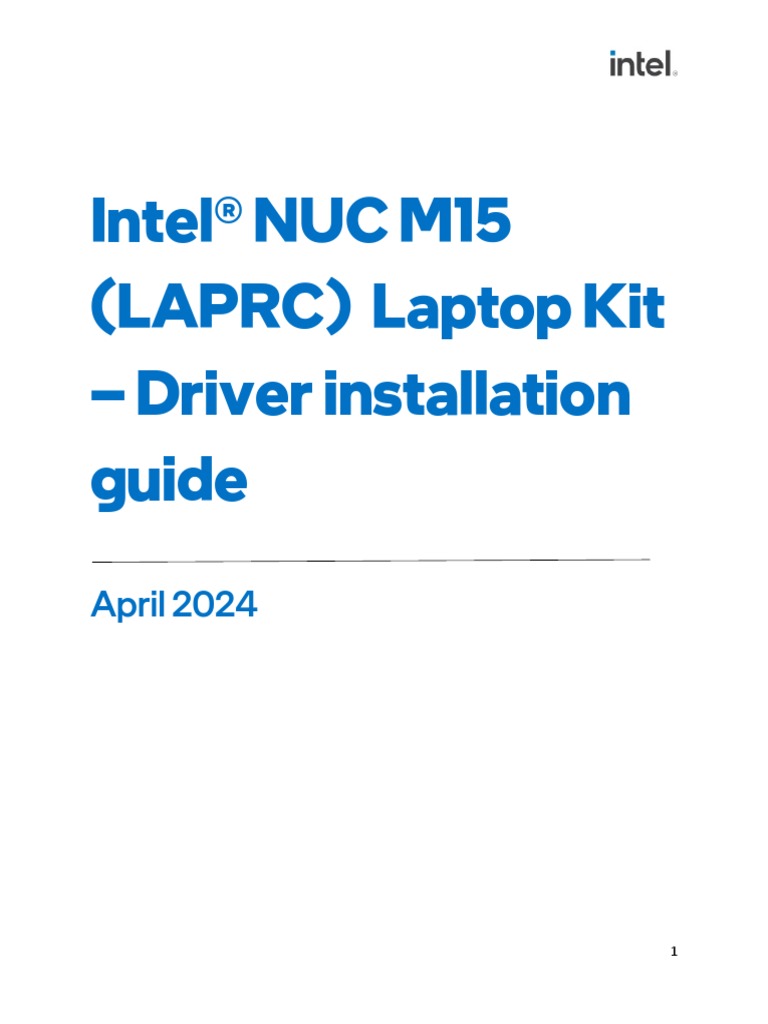 Intel NUC M15-LAPRC-Laptop Kits-Driver Installation Guide-V1.4 | PDF ...