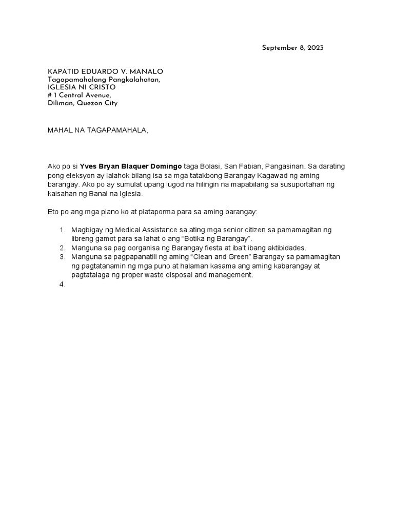 Intent Letter | PDF