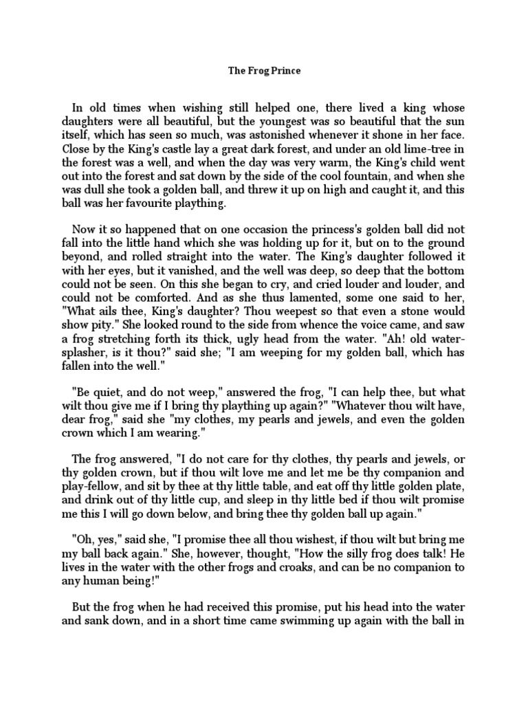 The Frog Prince | PDF