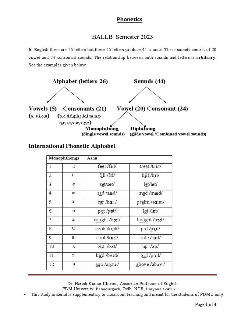 Phonetics 1 | PDF | Vowel | Languages