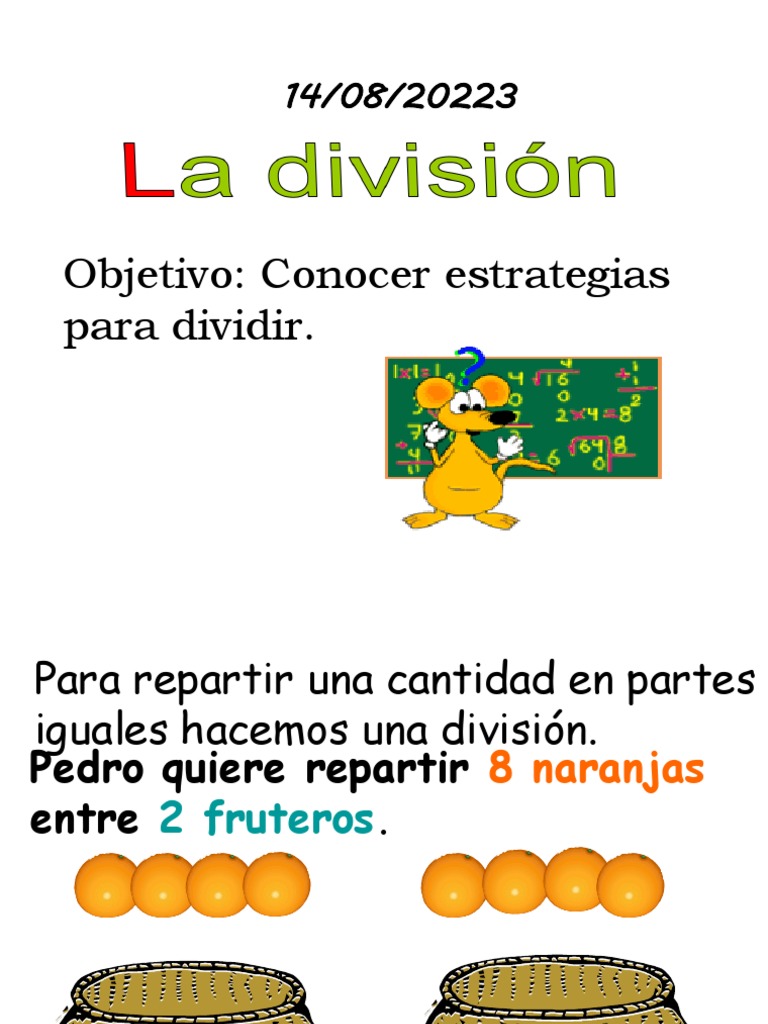 Clase 14 de Agosto La División 1 | PDF | División (Matemáticas) | Matemáticas