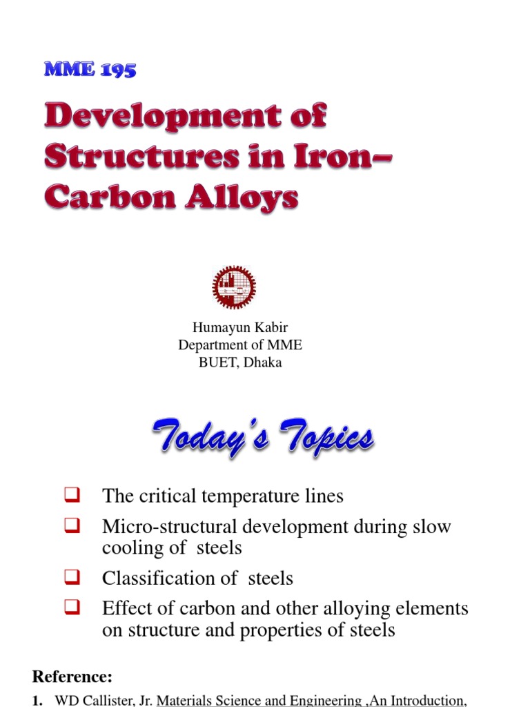 Lec 8 (Iron-Iron Carbide Diagram) | PDF | Steel | Materials Science