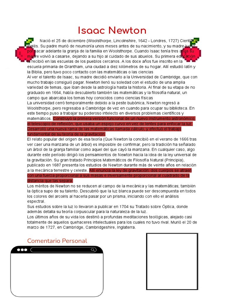 Isaac Newton | PDF | Isaac Newton | Física