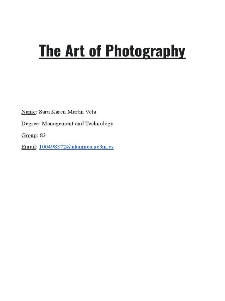 Outline Photography | PDF | Camera | Camera Lens