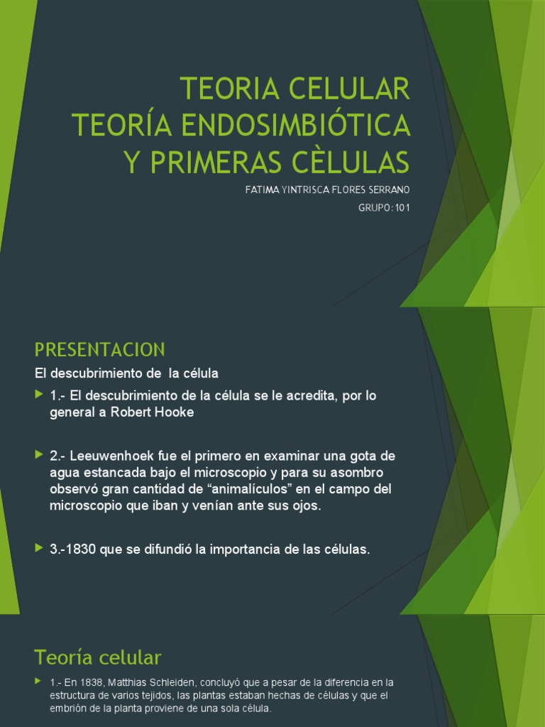 Teoría Celular y Endosimbiosis | PDF | Biología Celular) | Cloroplasto