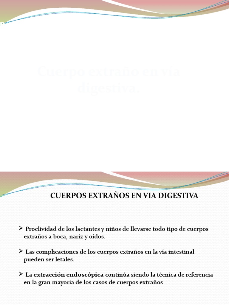 7.cuerpo Extraño en Via Digestiva | PDF | Tracto gastrointestinal ...