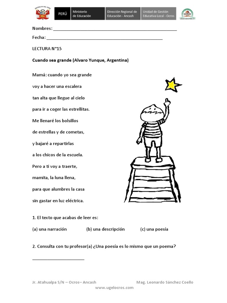 Cuando Sea Grande - Alvaro Yunque | PDF