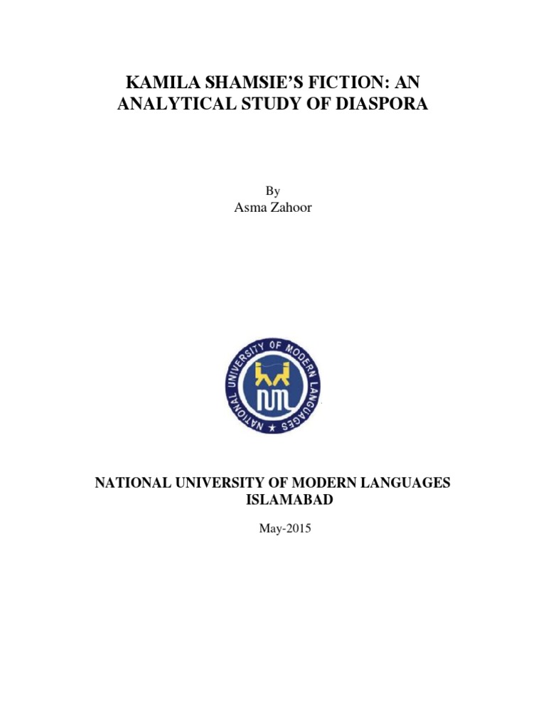 Asma PHD Complete Thesis PRR - 230608 - 085701 | PDF | Diaspora | Postcolonialism