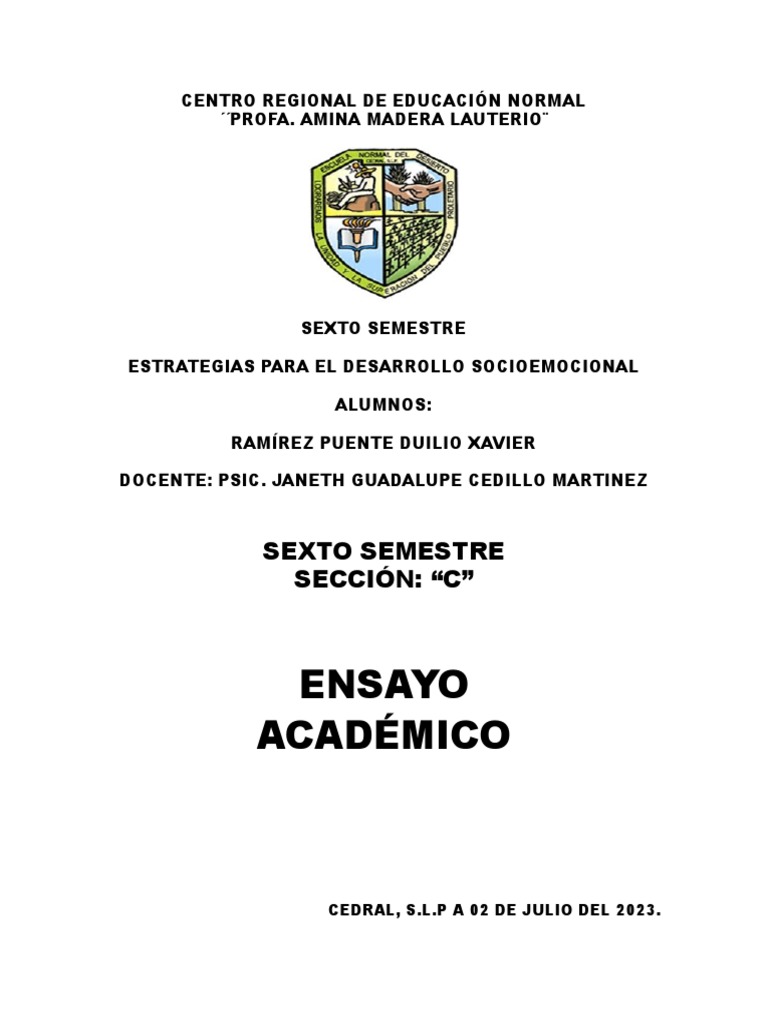 Ensayo Academico | PDF | Las emociones | Empatía