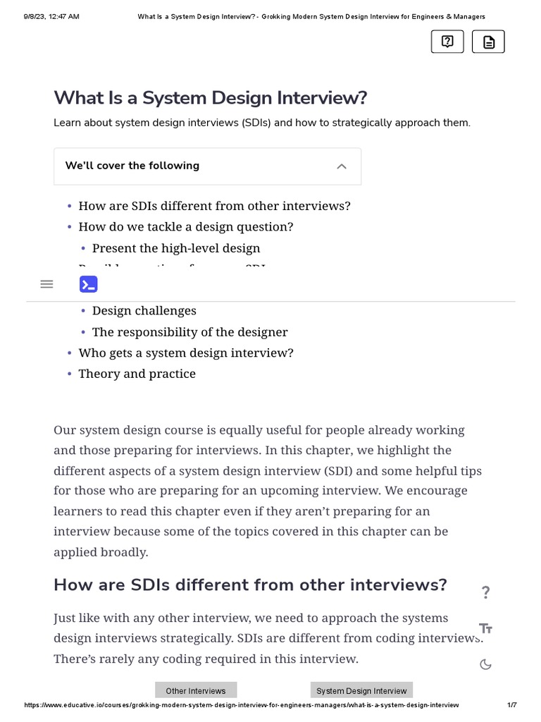 What Is A System Design Interview - Grokking Modern System Design ...