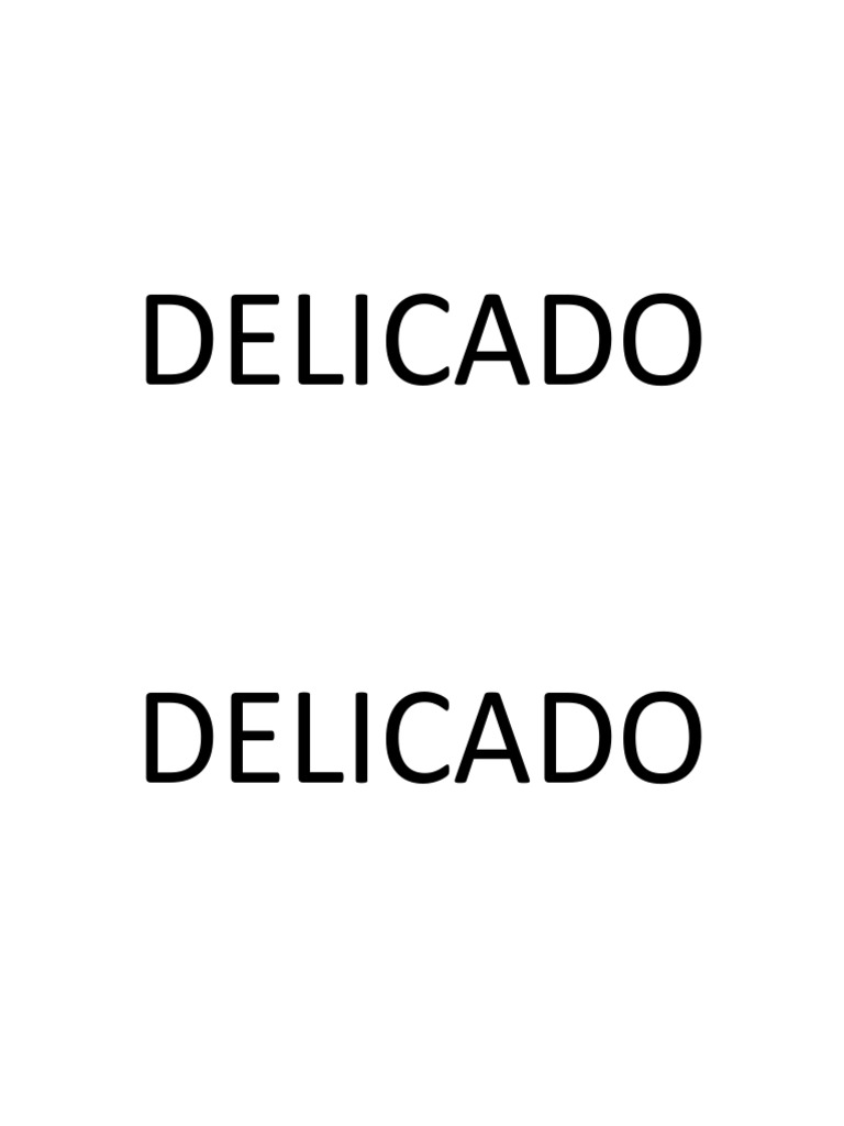 Rotulo Delicado | PDF