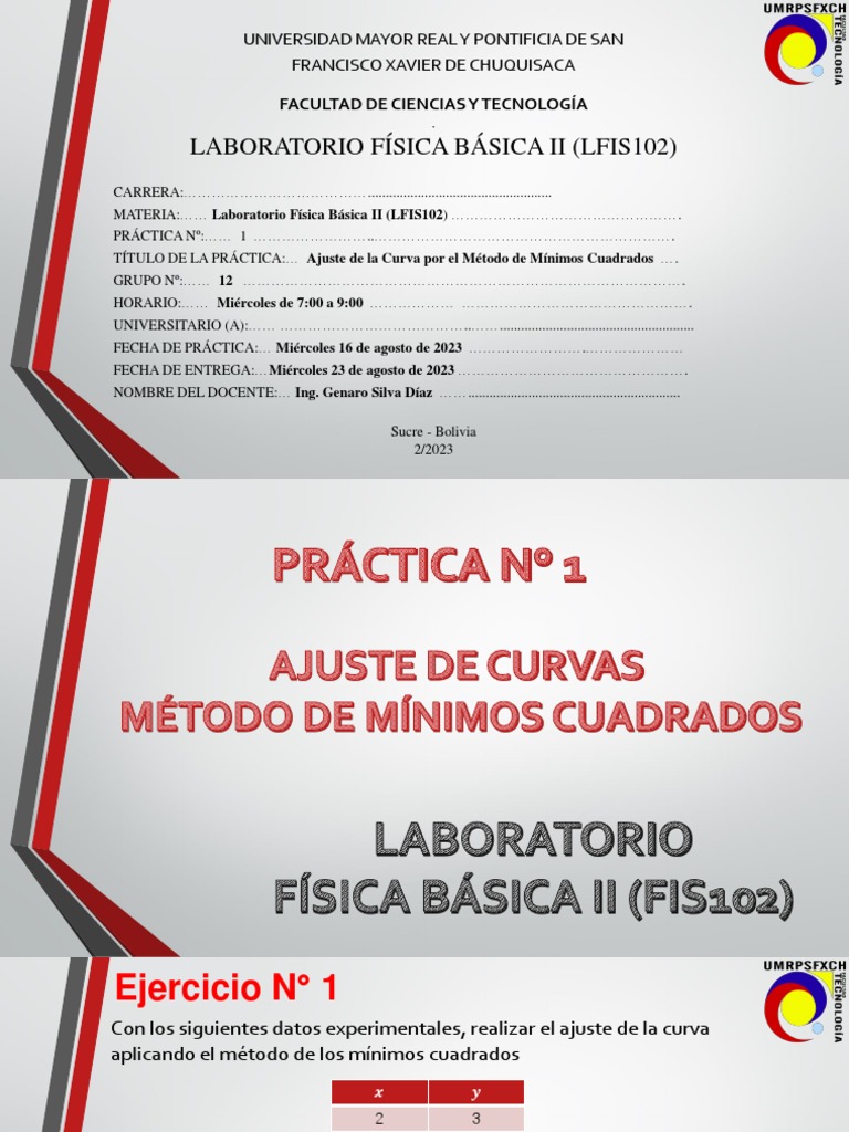 Ajuste de Curvas: Mínimos Cuadrados | PDF | Métodos y materiales de ...