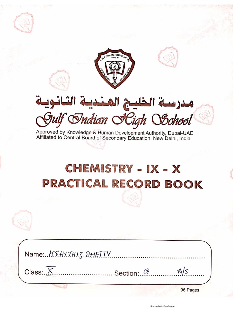 Chemistry Record(Grade 10) | PDF