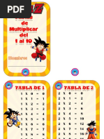 Tablas de Multiplicar Sonic | PDF
