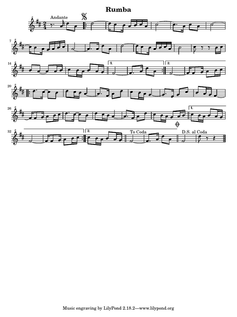 Rumba - Partitura | PDF
